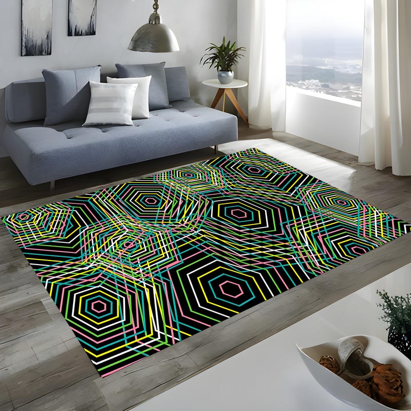 Hexagonal Rug - Etsy