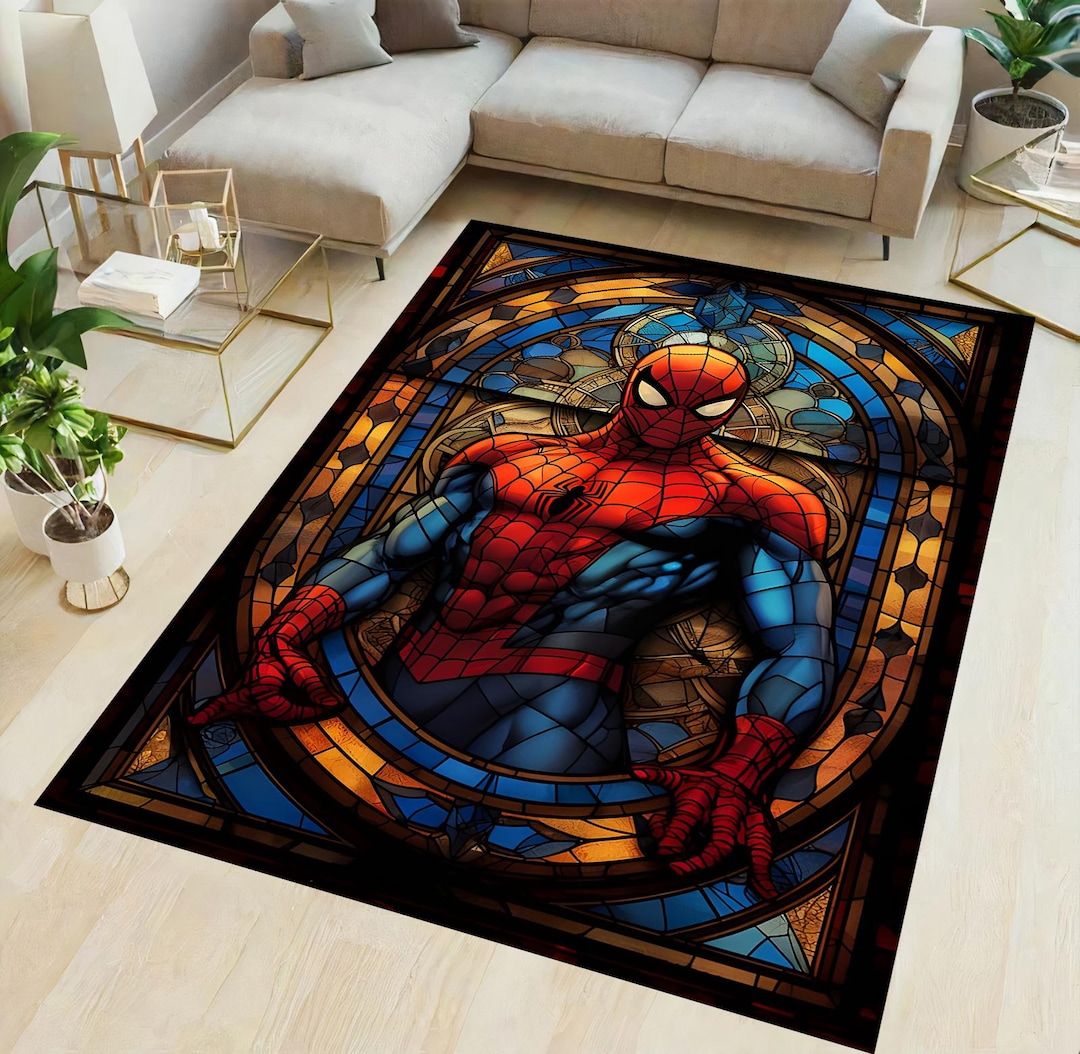 Spiderman Rug,hero Rug,comic Rug Design,comic Book Rug,living Room Rug ...