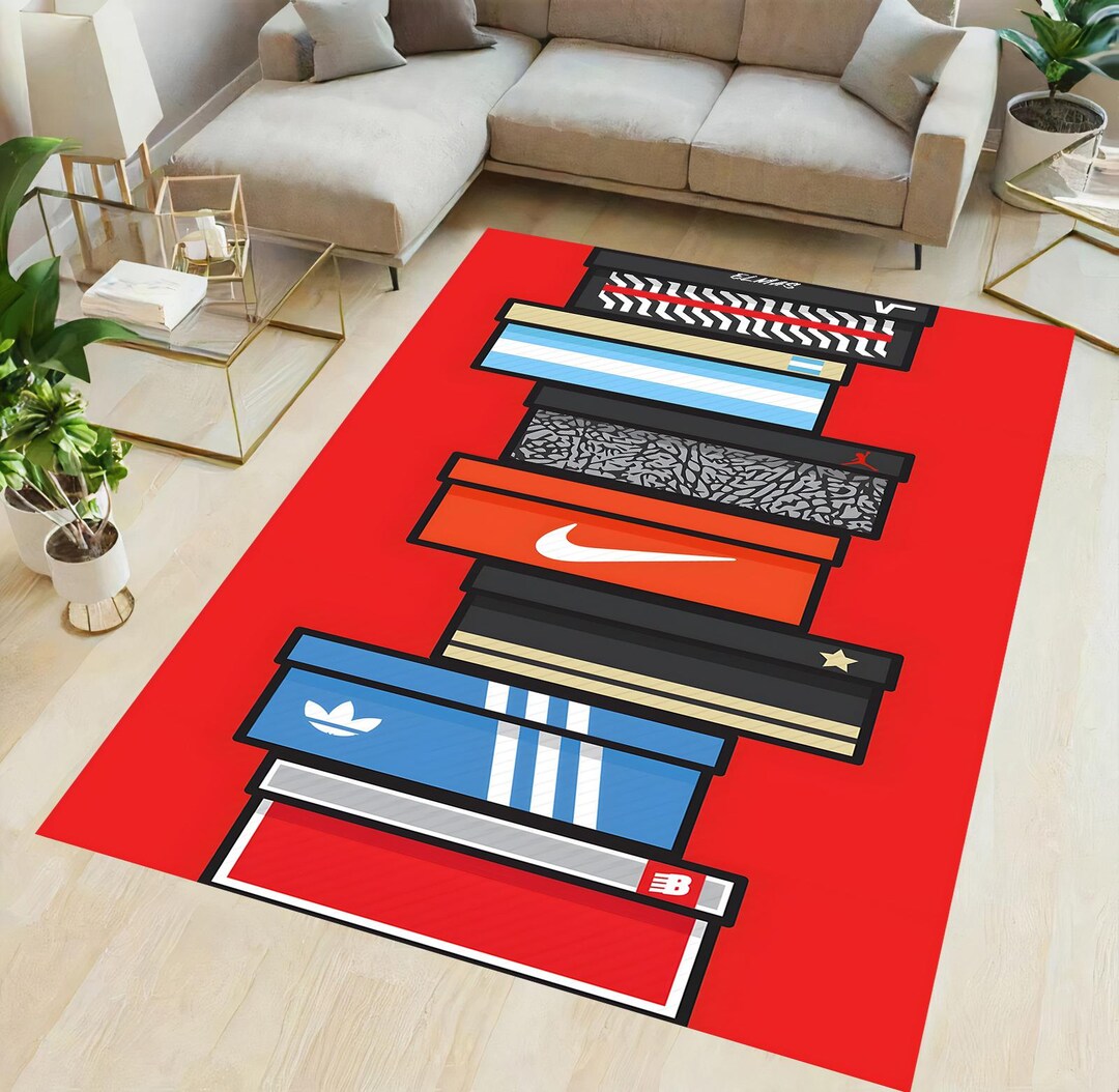 Sneaker Box Rug,sneakerhead Decor,living Room Rug,modern Home Decor ...