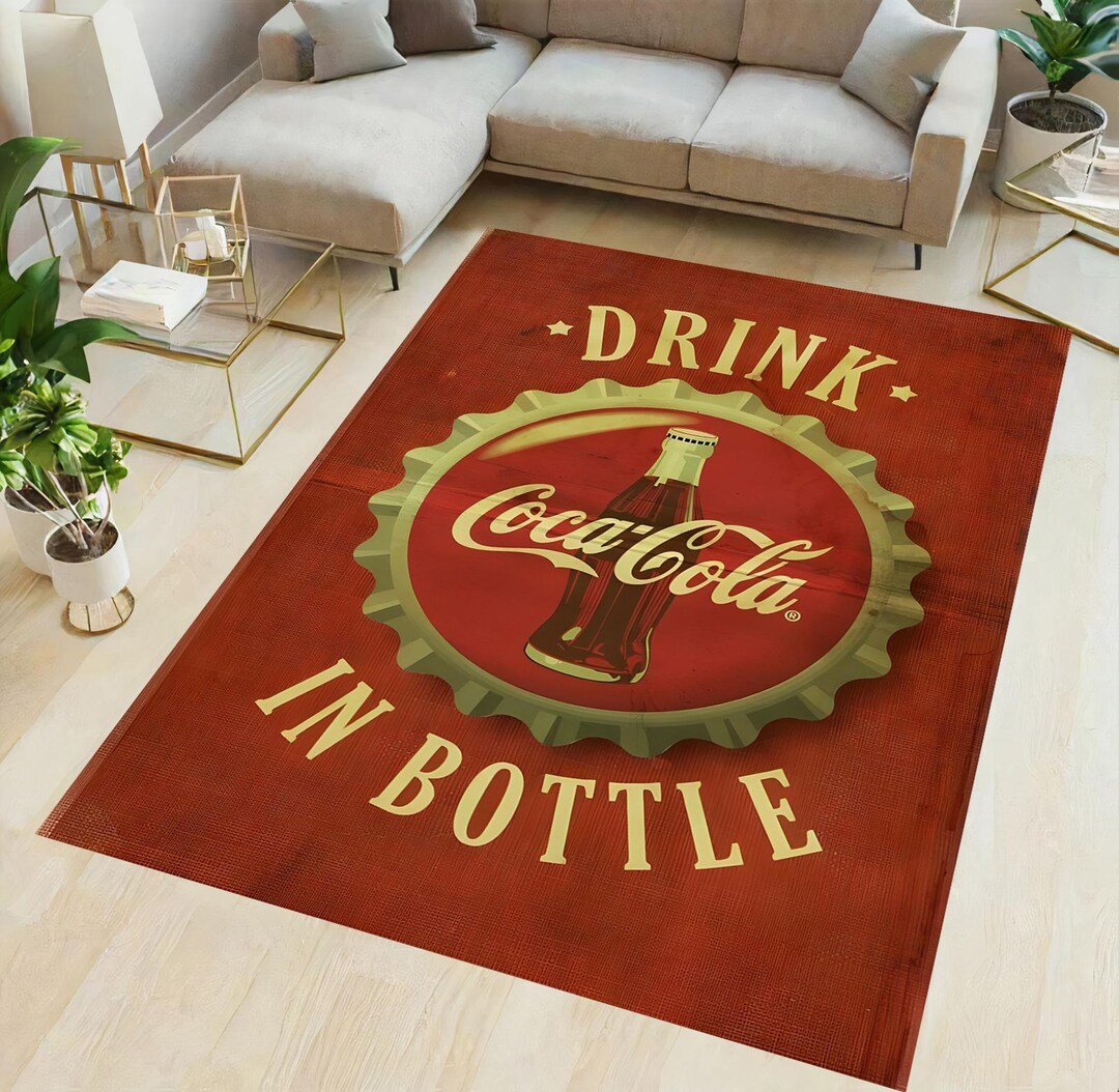 Coca Cola Rug,orginal Coke Rug,coke Lid Rug,soda Lid Rug,cola Logo Rug ...