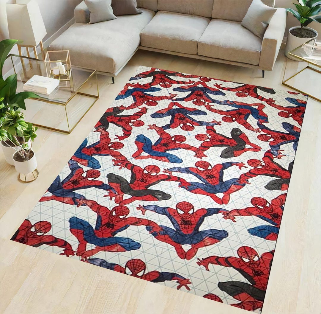 Spiderman Rug: Superhero Comic Book Style, Kids Room Decor - Etsy