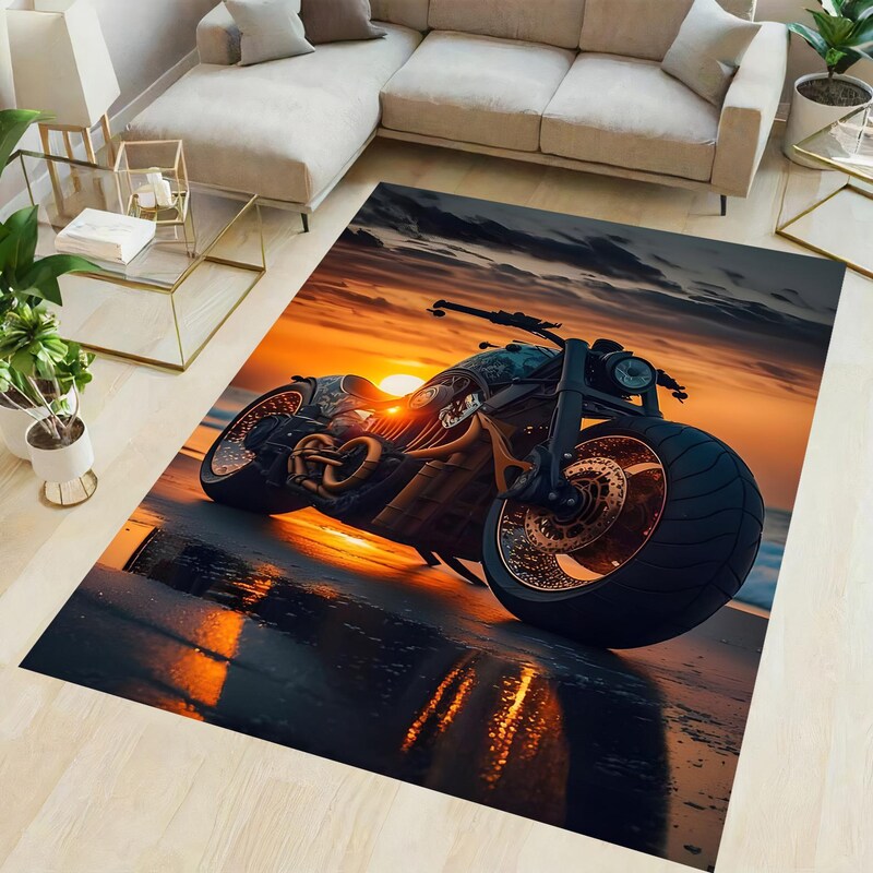 Motorcycle Rug - Etsy