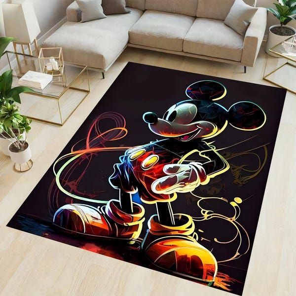 Mickey Mouse Rug - Etsy