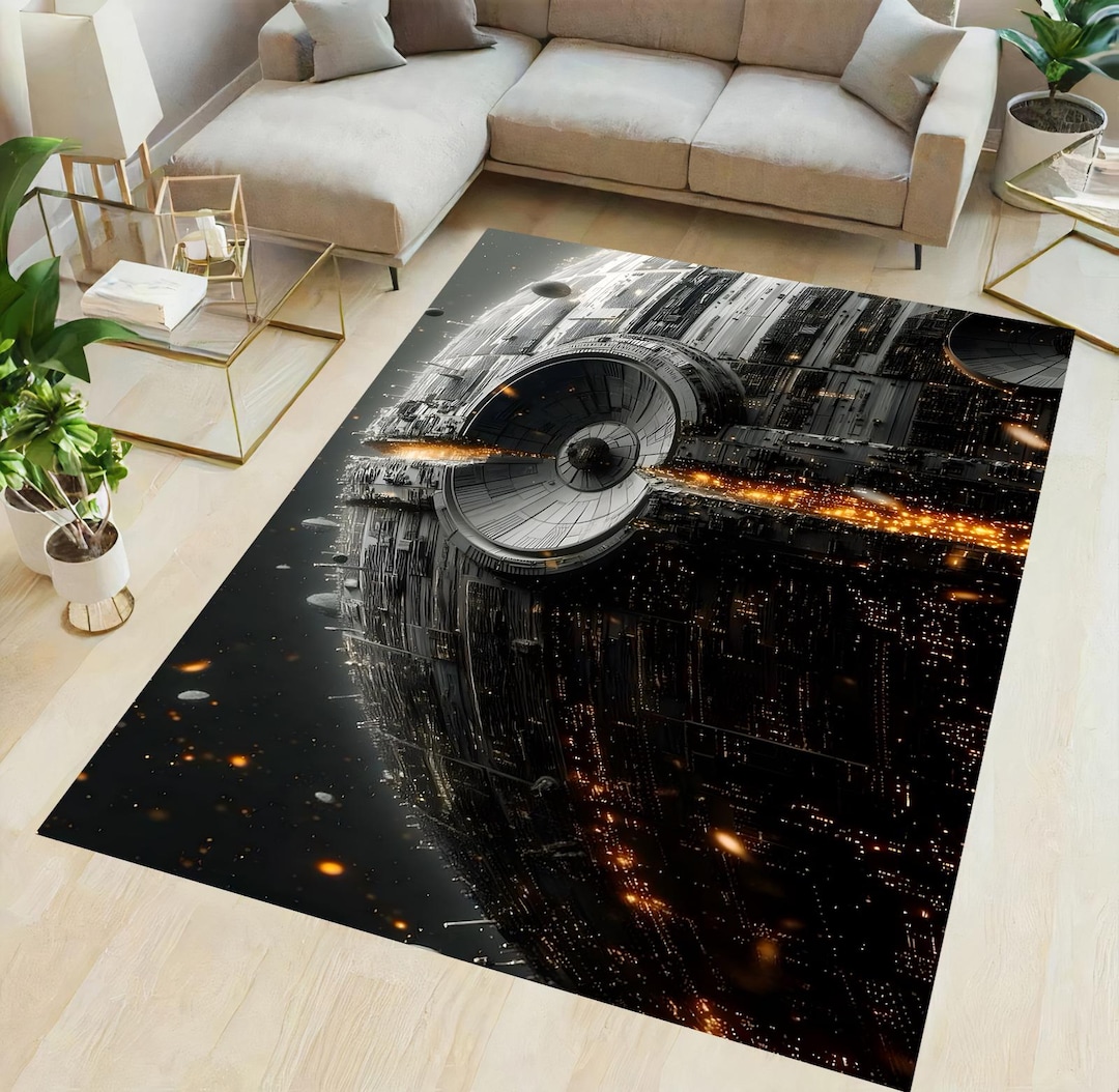 Star Wars Decor Rug,death Star Rug,galactic Empire Rug,living Room Rug ...