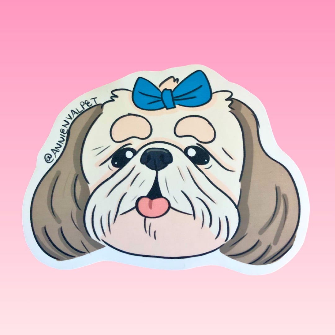 Shih Tzu Sticker Shih Tzu Dog Sticker Waterproof Sticker Vinyl Handmade ...