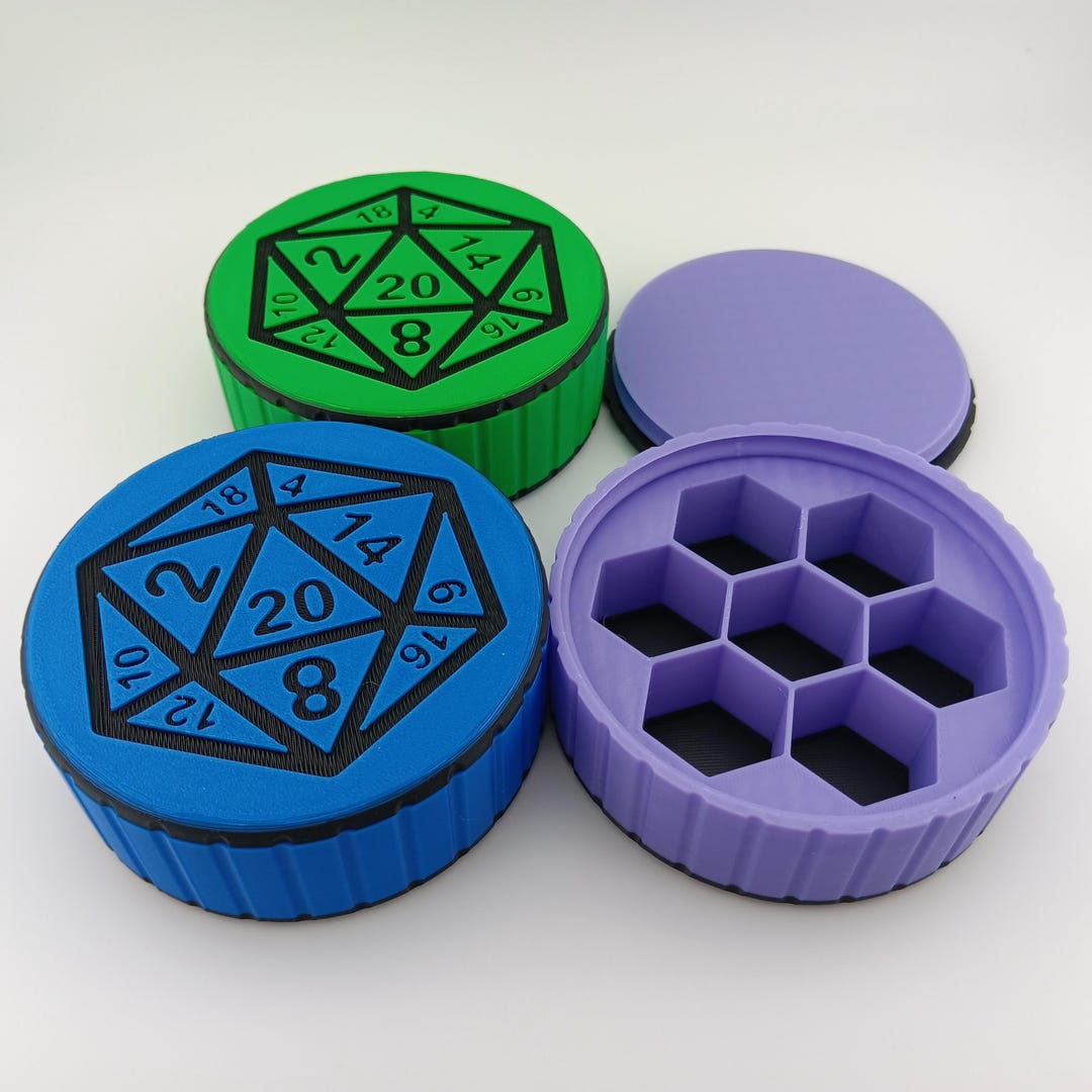 3D Printed Tabletop RPG D20 Die / Dice Storage Boxes Holds 10 Dice - Etsy
