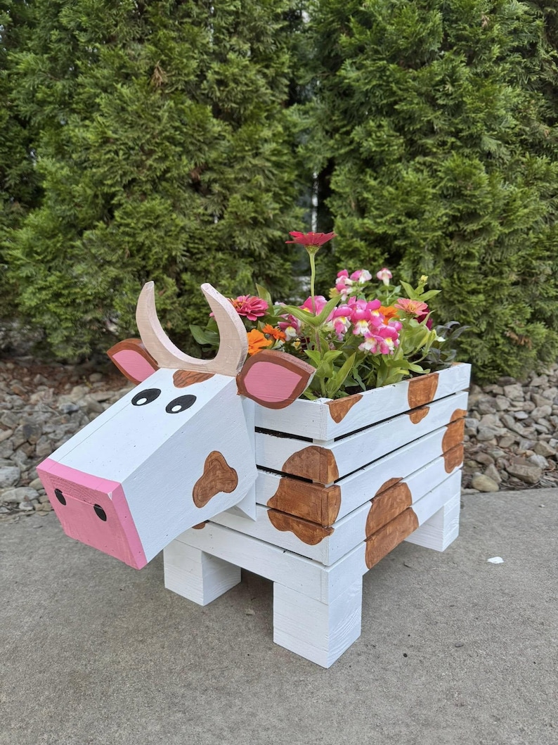 Outdoor Cow Planter Box Directions - Etsy