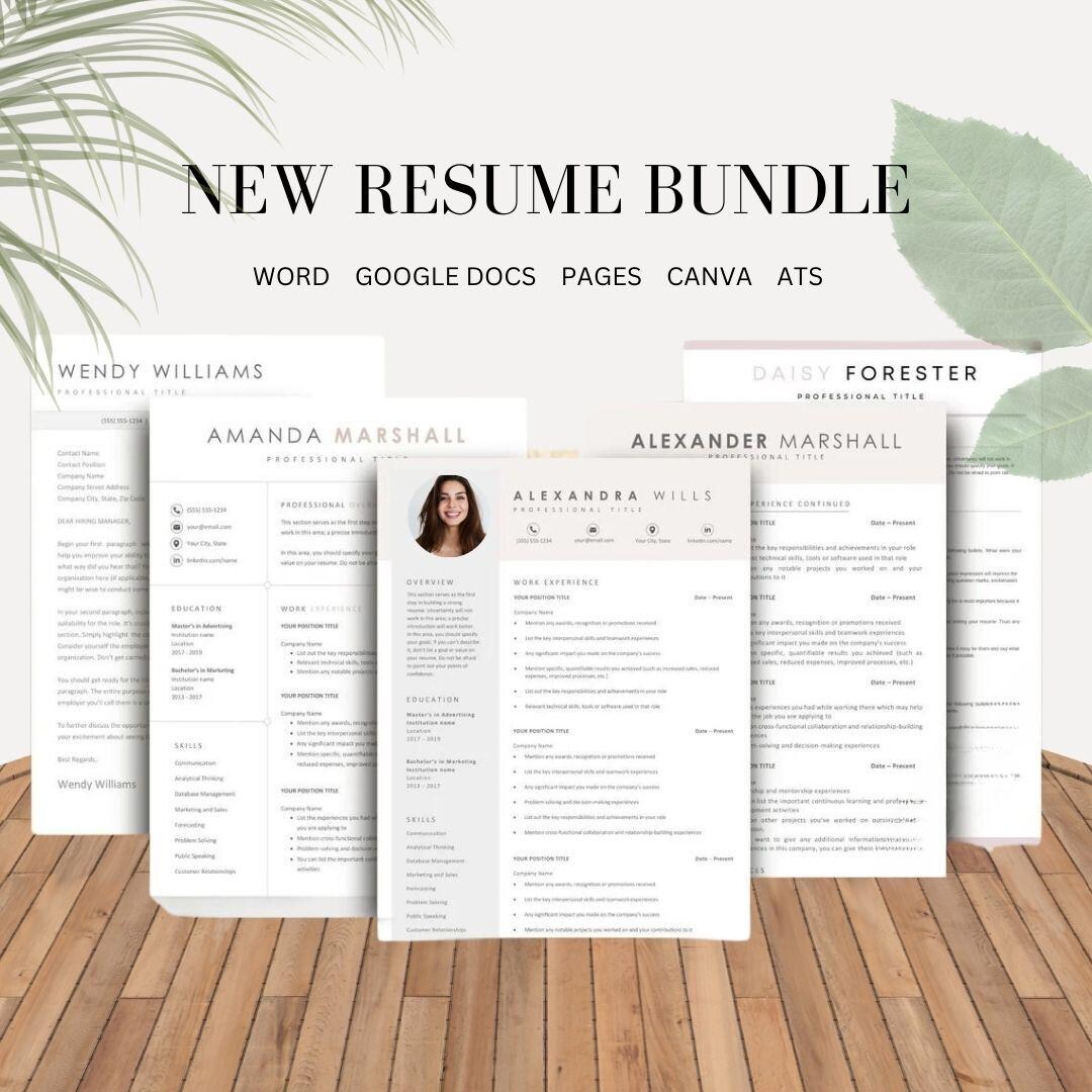 Modern Resume Template for Google Docs, Word, and Pages Clean CV ...