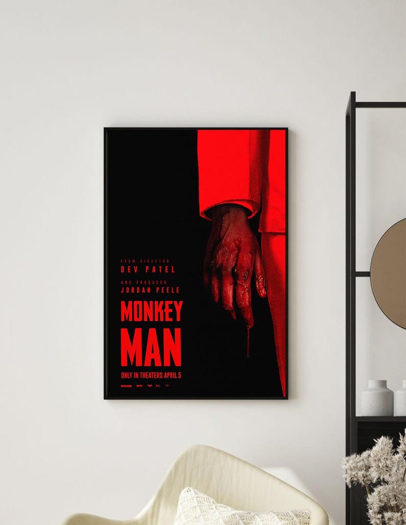 Monkey Man Movie Posters High Quality Printing Canvas Material Movie ...