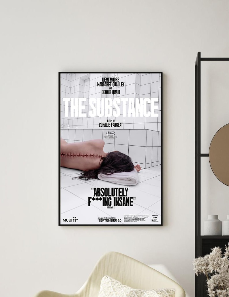 The Substance Movie Posters High Quality Printing Canvas Material Movie ...