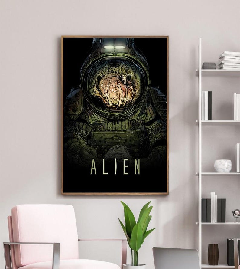 Alien Movie Posters High Quality Printing Canvas Material Movie ...