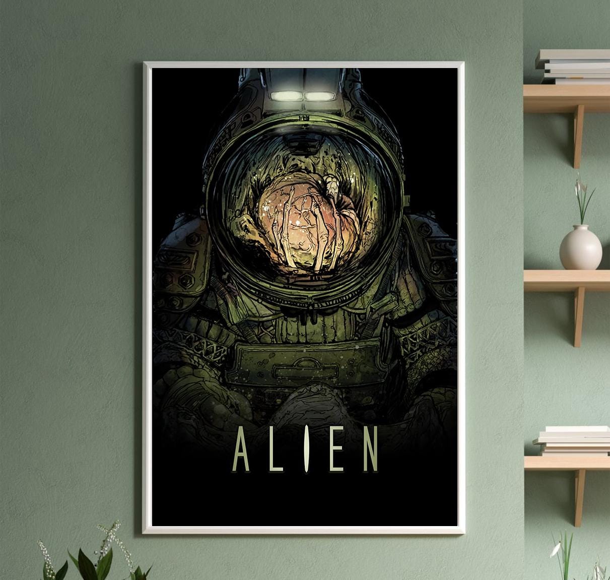 Alien Movie Posters High Quality Printing Canvas Material Movie ...