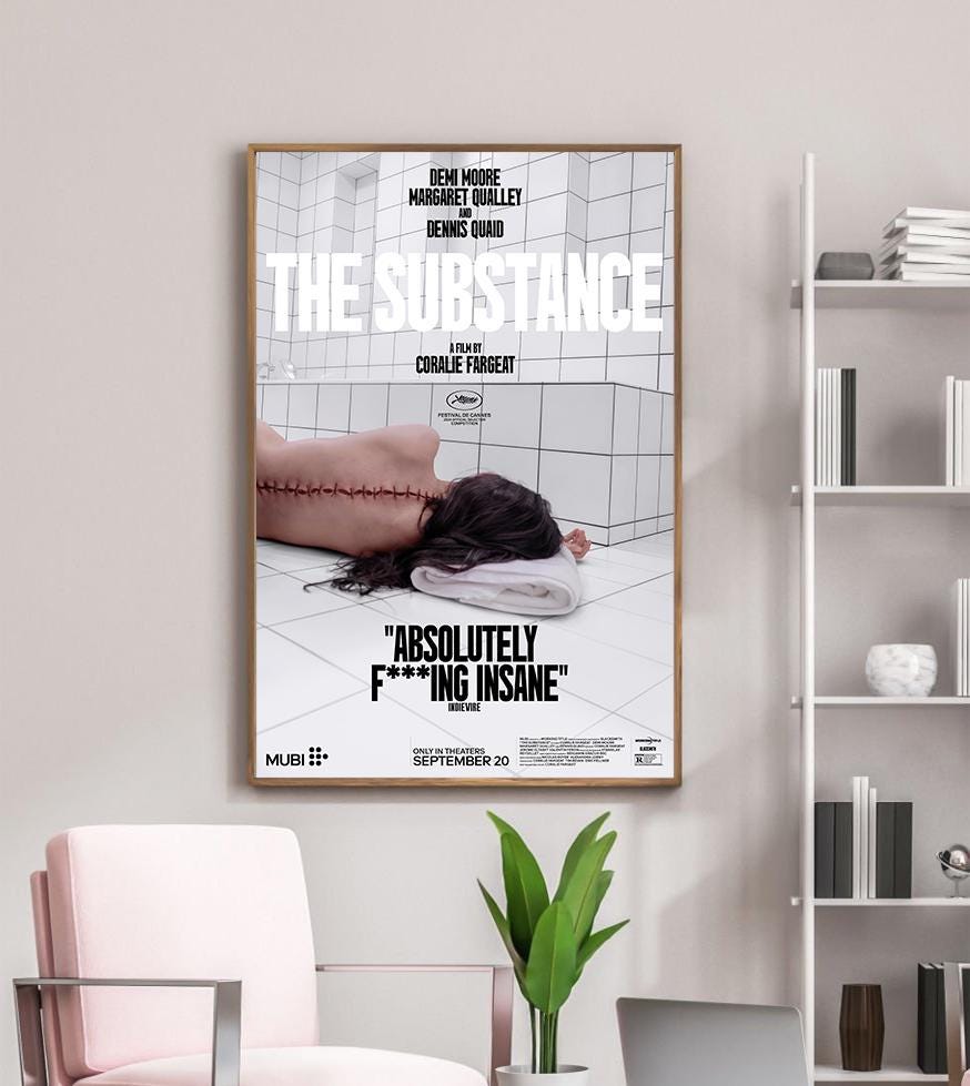 The Substance Movie Posters High Quality Printing Canvas Material Movie ...