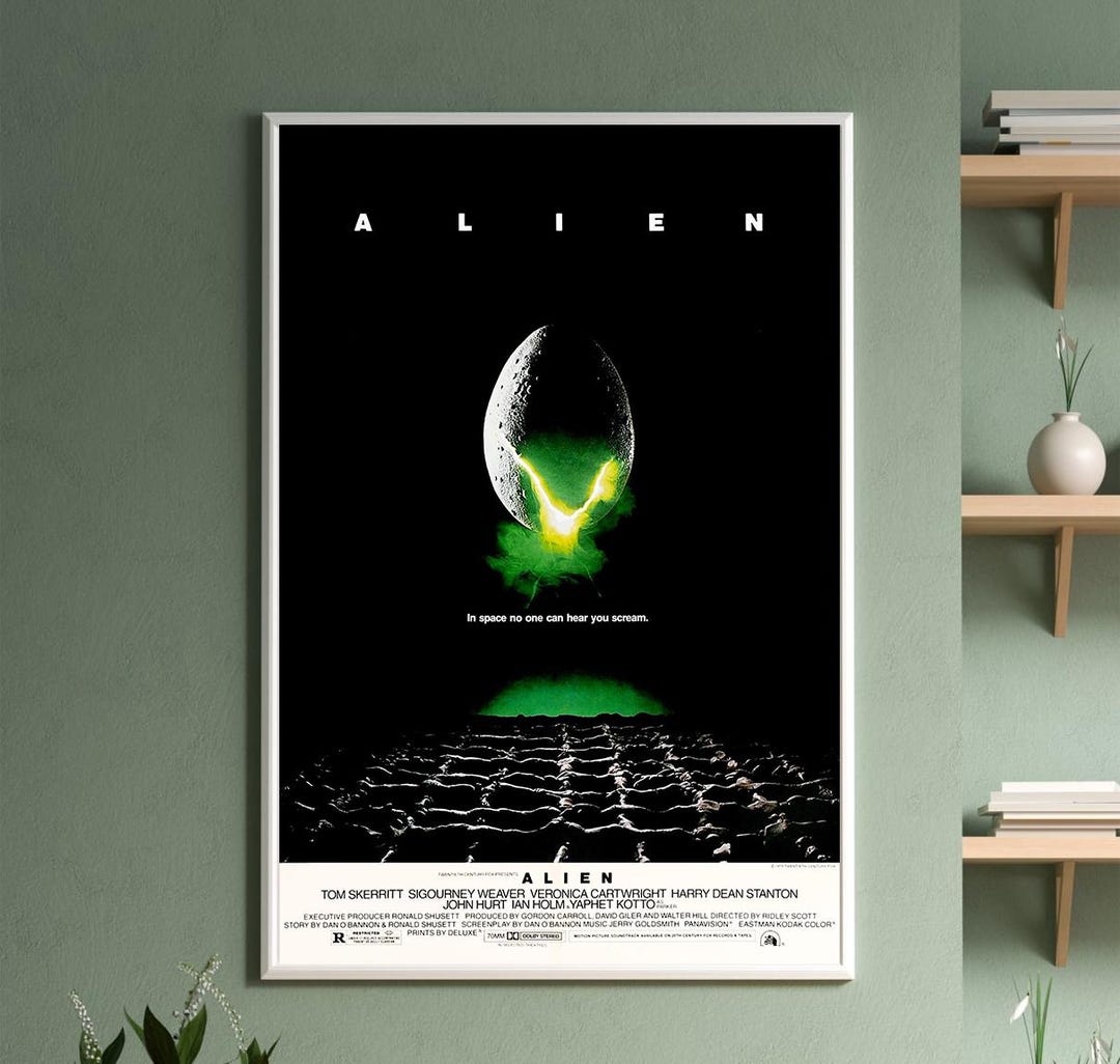Alien Movie Posters High Quality Printing Canvas Material Movie ...