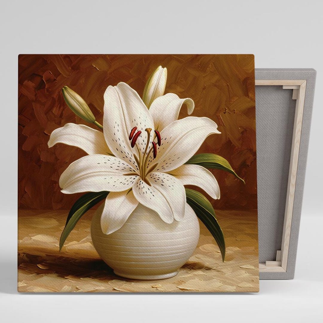 Lily Wall Art, Canvas or Poster, Contemporary Floral Decor, Modern ...