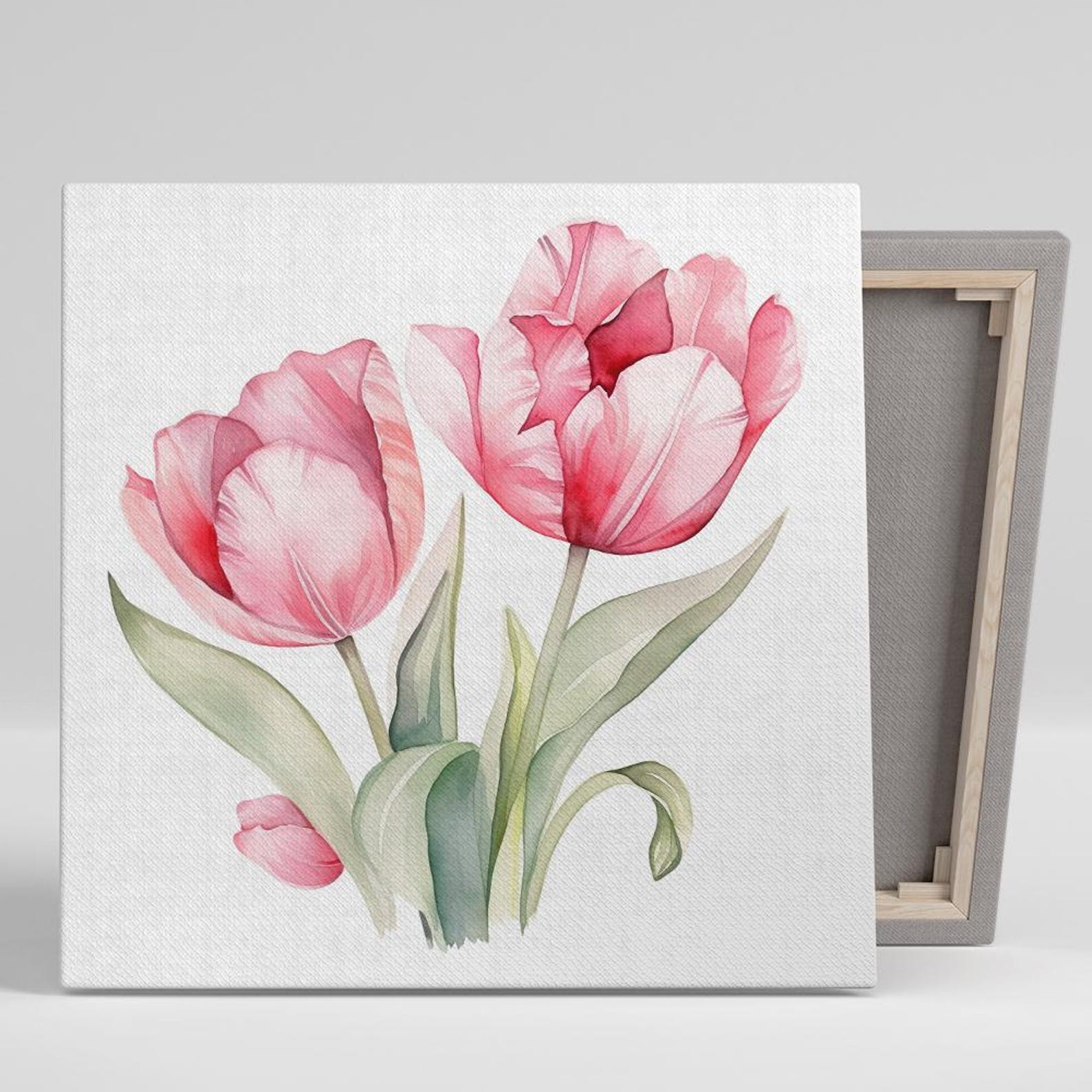 Tulip Wall Art, Canvas or Poster, Floral Contemporary Decor, Living ...