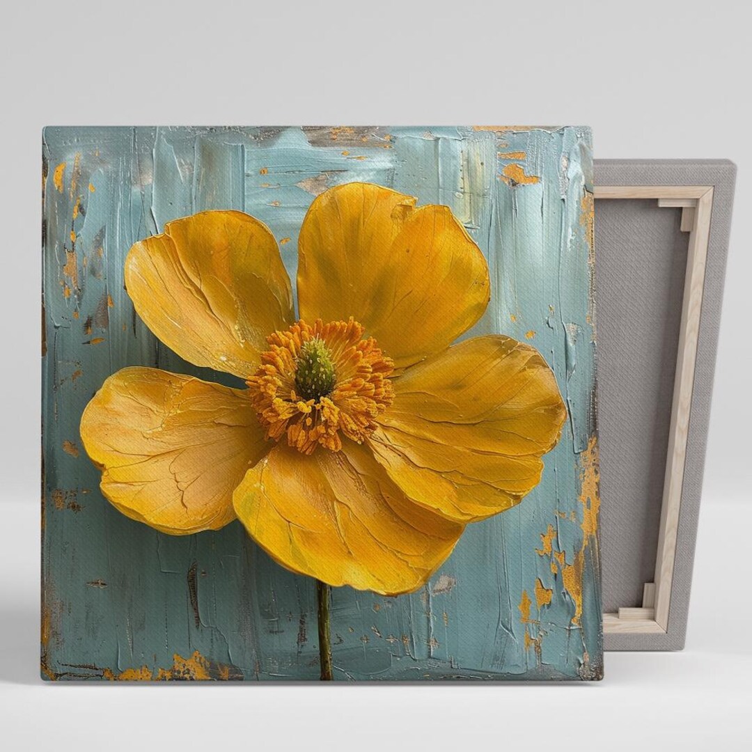 Buttercup Wall Art, Canvas or Poster, Floral Still Life Decor, Living ...