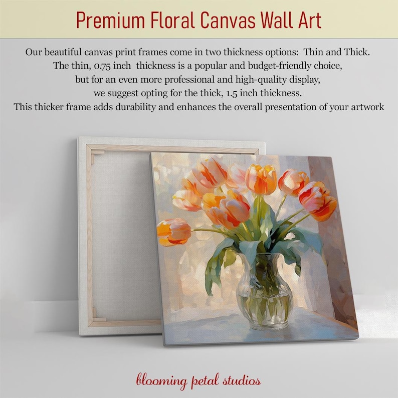 Tulip Wall Art, Canvas or Poster, Floral Contemporary Decor, Shabby ...