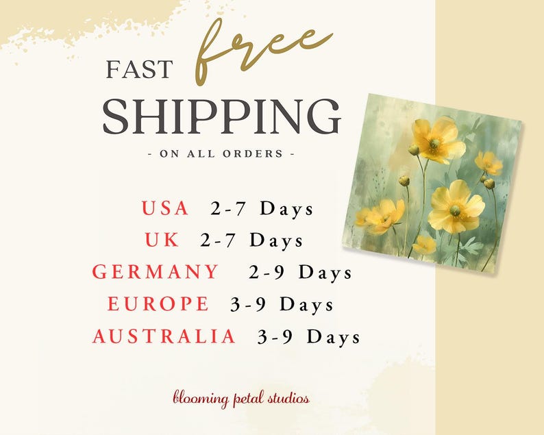 Buttercup Art, Canvas or Poster, Floral Farmhouse Decor, Living Room ...