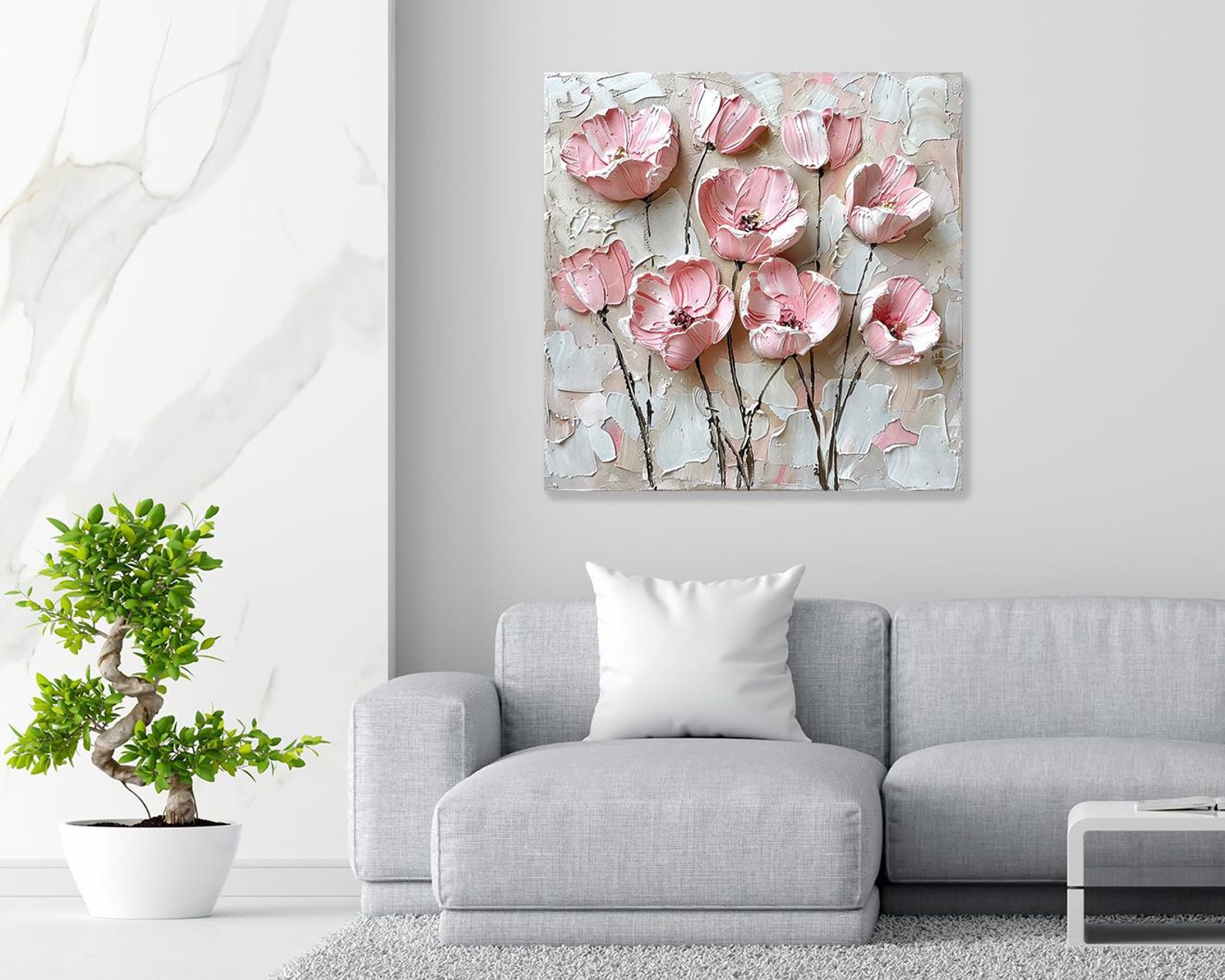 Poppy Wall Art, Canvas or Poster, Floral Contemporary Impressionism ...