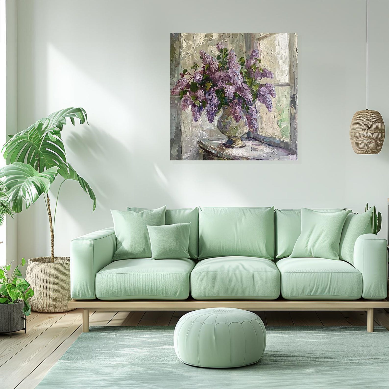 Lilac Bouquet Art, Canvas or Poster, Floral Impressionism Decor ...