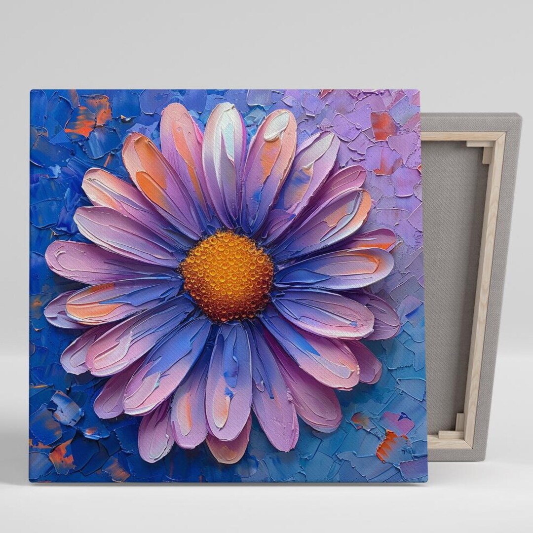 Daisy Impressionist Wall Art, Canvas or Poster, Floral Modern Glam ...