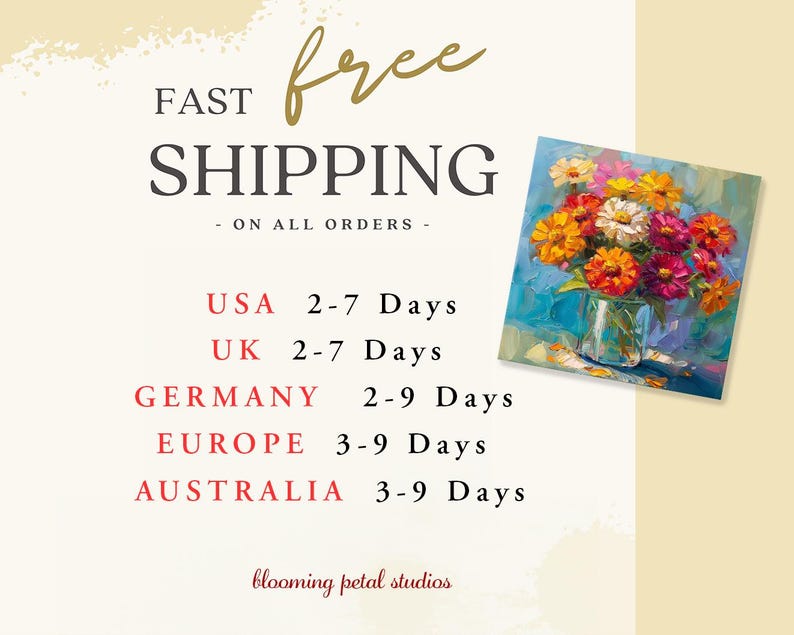 Zinnia Wall Art, Canvas or Poster, Floral Impressionism Decor, Modern ...