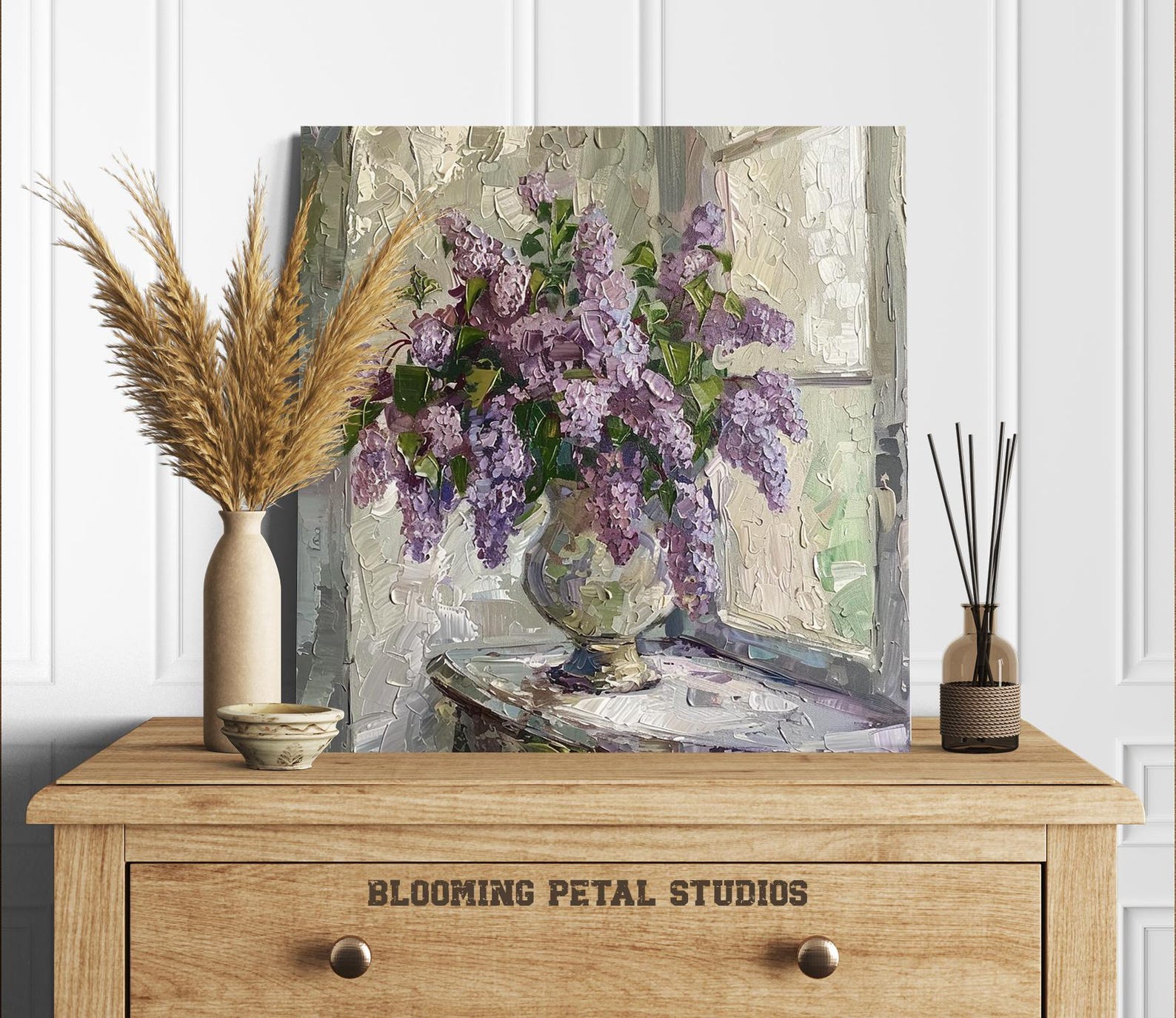 Lilac Bouquet Art, Canvas or Poster, Floral Impressionism Decor ...