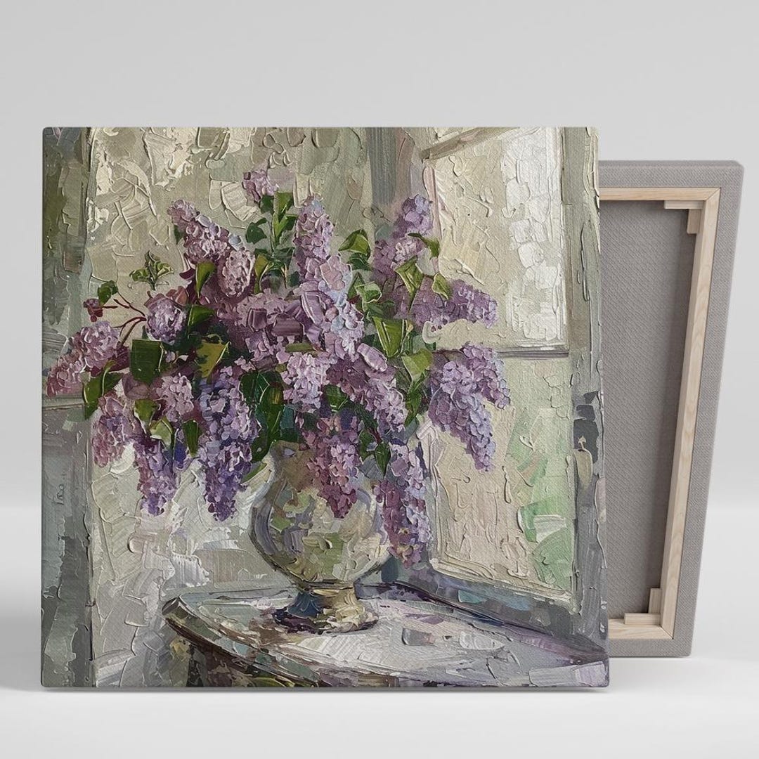 Lilac Bouquet Art, Canvas or Poster, Floral Impressionism Decor ...