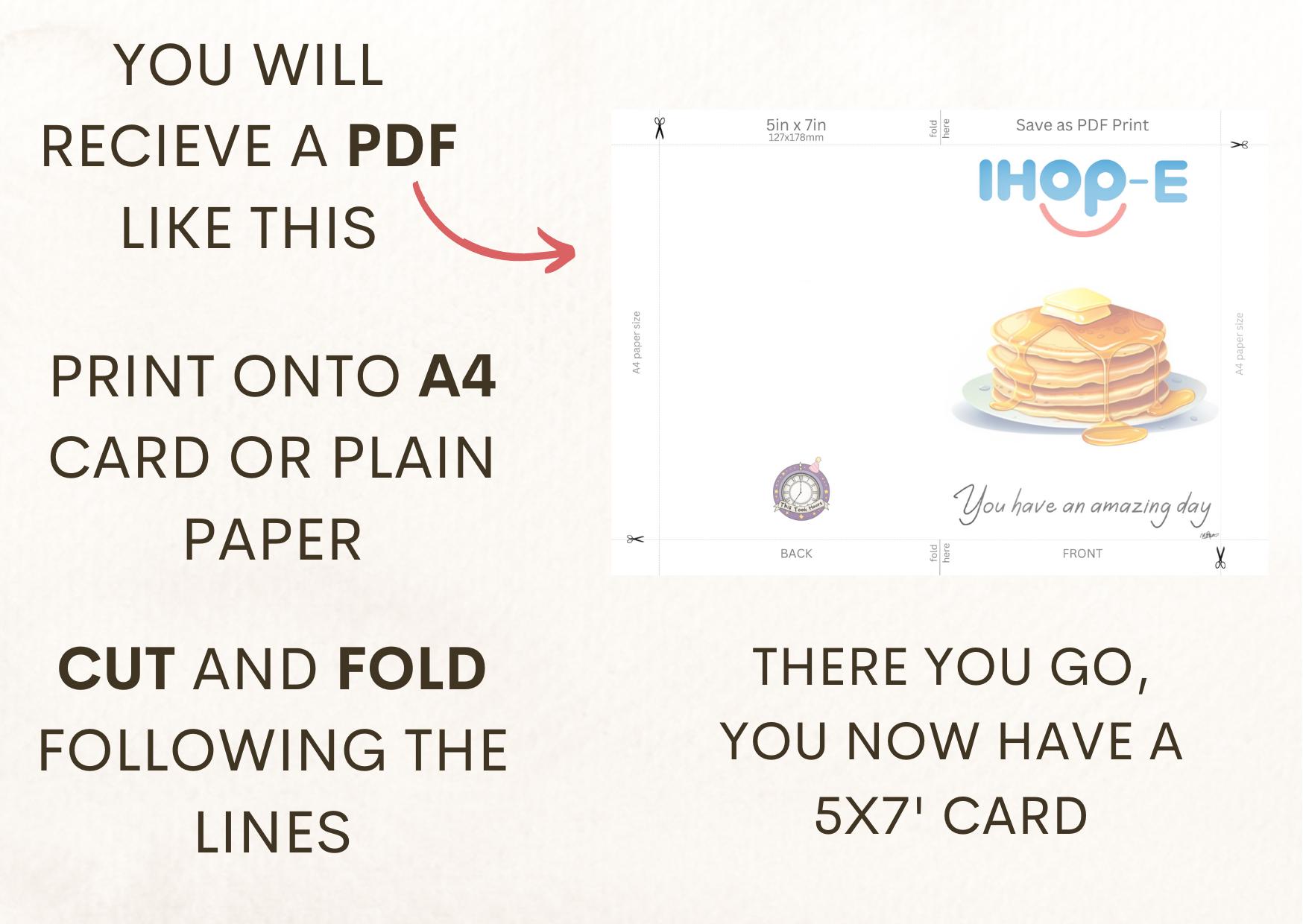 IHOP DIGITAL Download Printable Birthday Card Featuring Pancakes ...