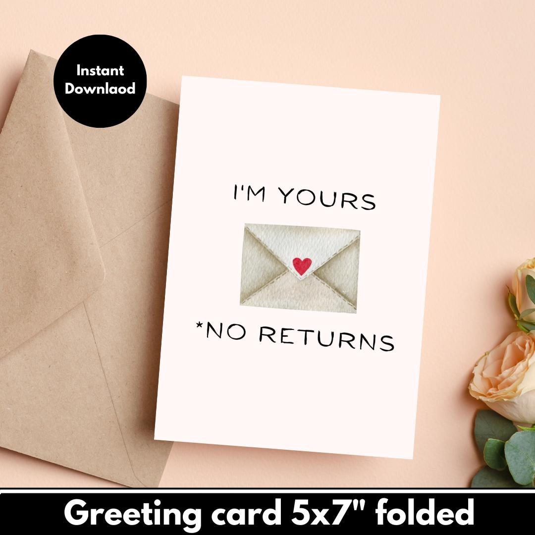 Love Letter – DIGITAL Download – Printable Romantic Card – Valentine's ...