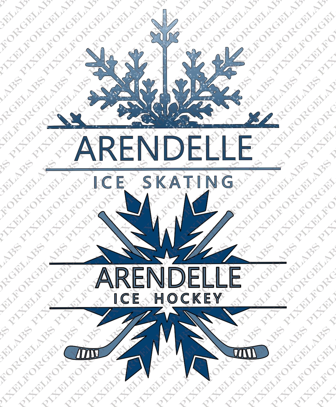 Frozen Arendelle Ice Skating Hockey Logos, Disney Inspired, Digital ...
