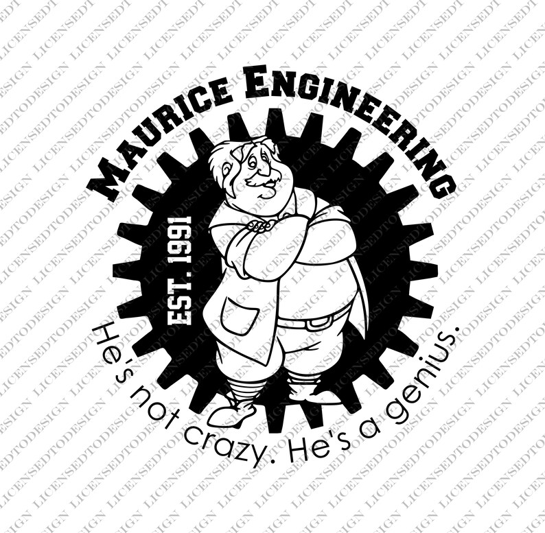 Maurice Engineering Logo, Beauty and the Beast Inspired Design, Digital ...