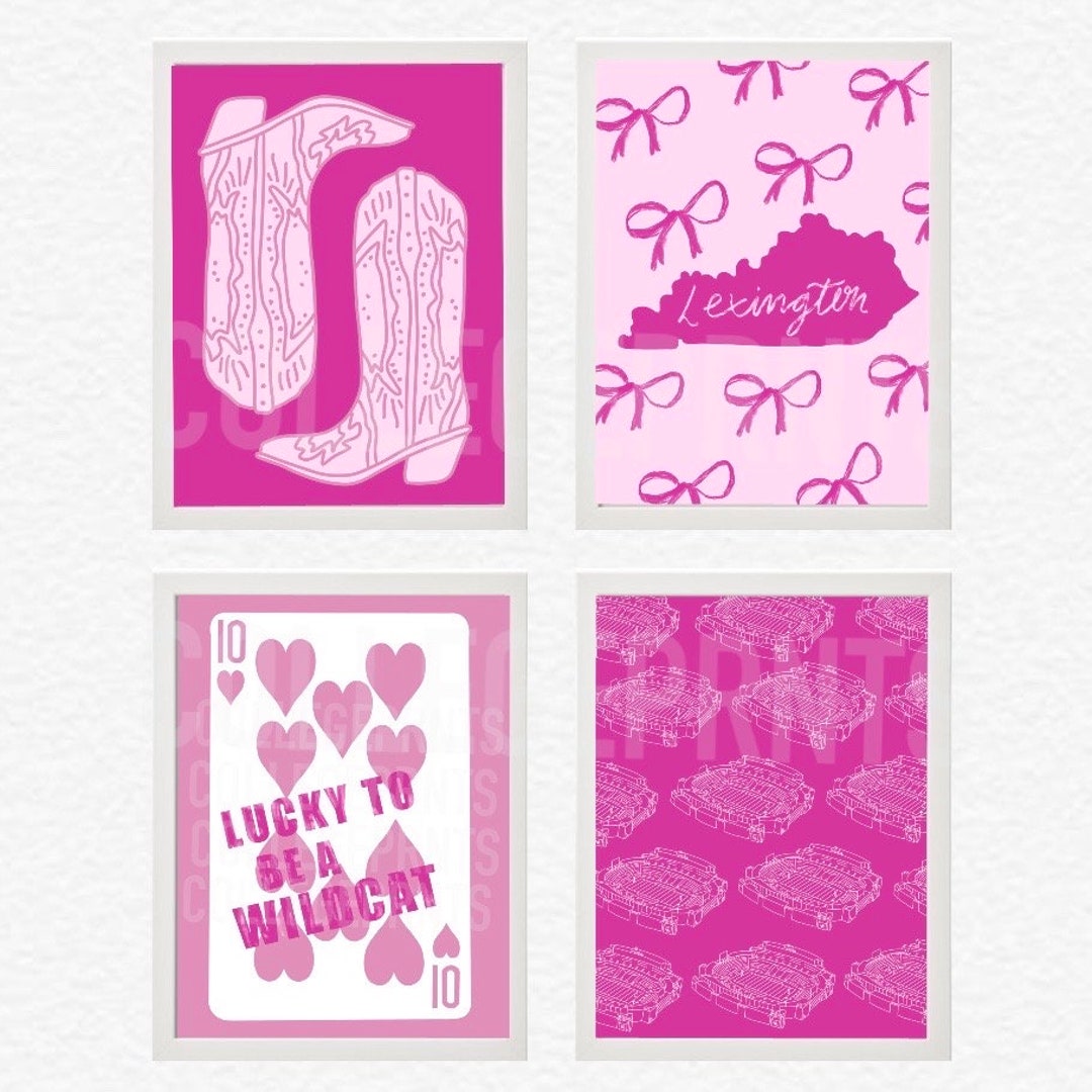 University of Kentucky Prints in Pink - Etsy