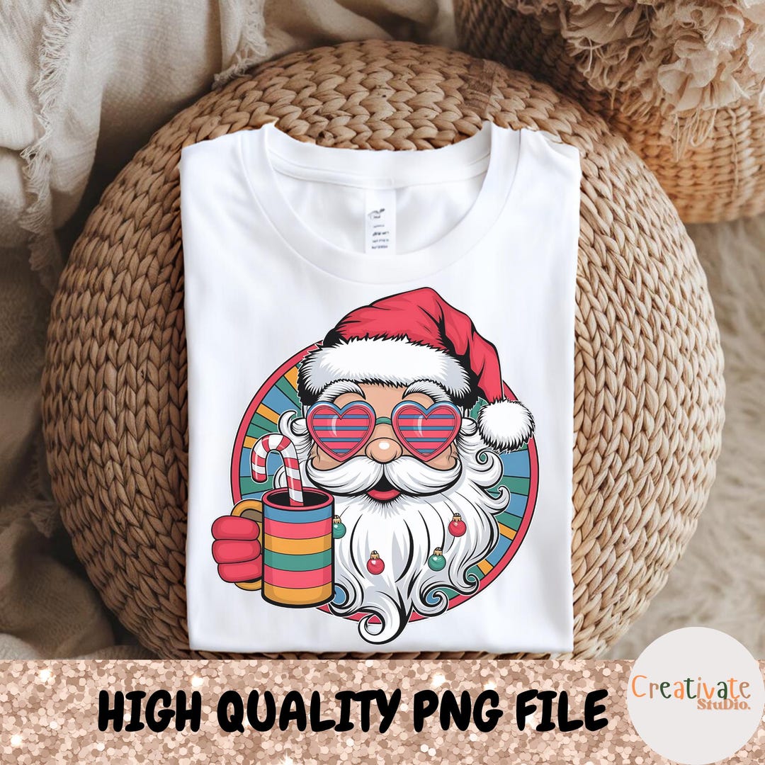 Retro Santa PNG, Santa Cane, Cool Santa, Santa Claus, Christmas PNG ...