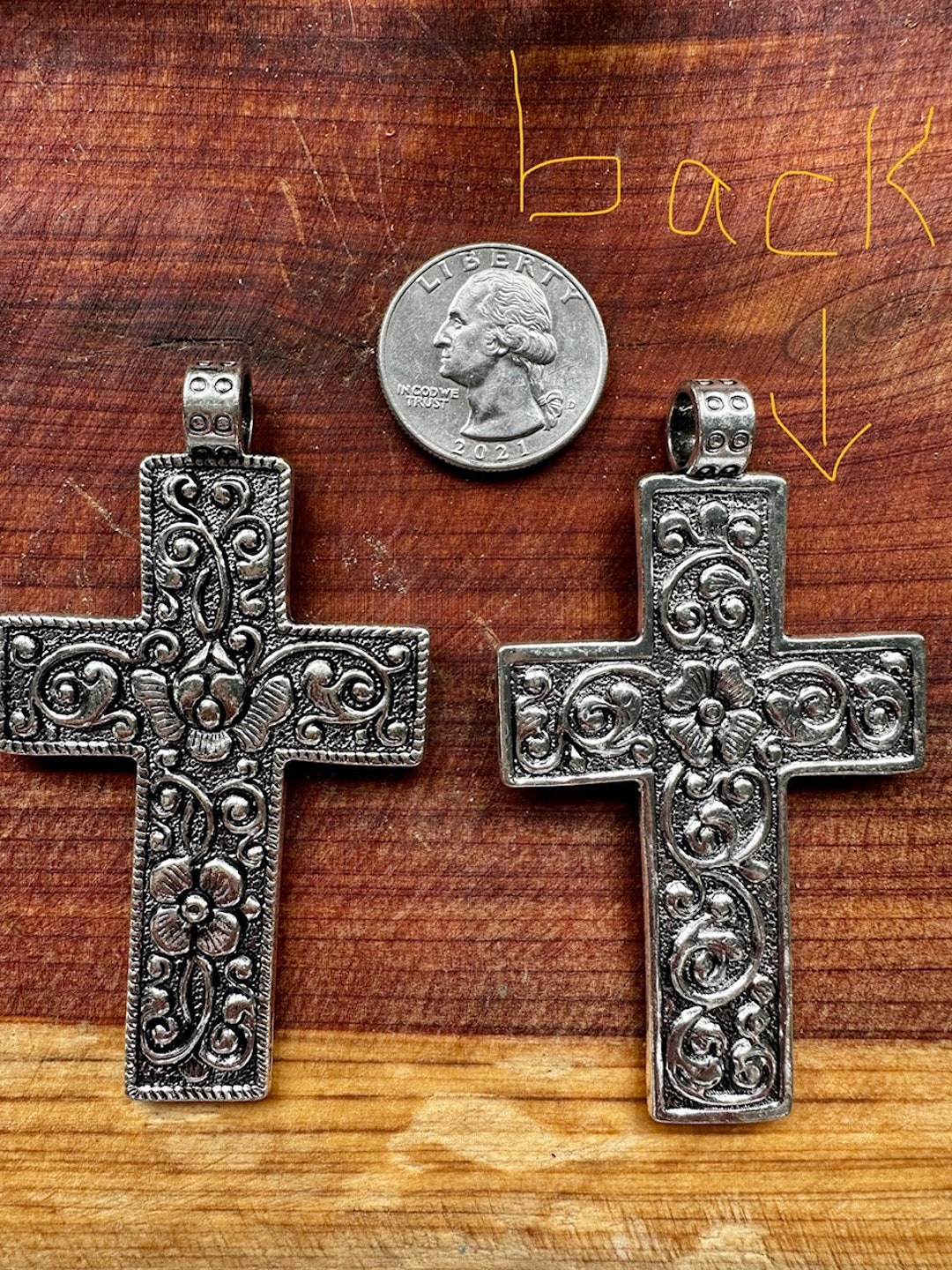 Silver Embellished Crosses - Etsy