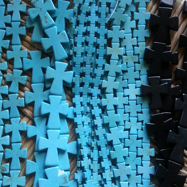 Turquoise Cross Bead - Etsy