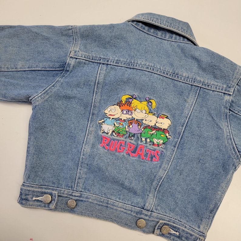 Vtg 90s KIDS RUGRATS JACKET // Vintage Nickelodeon Denim 4T Embroidered ...