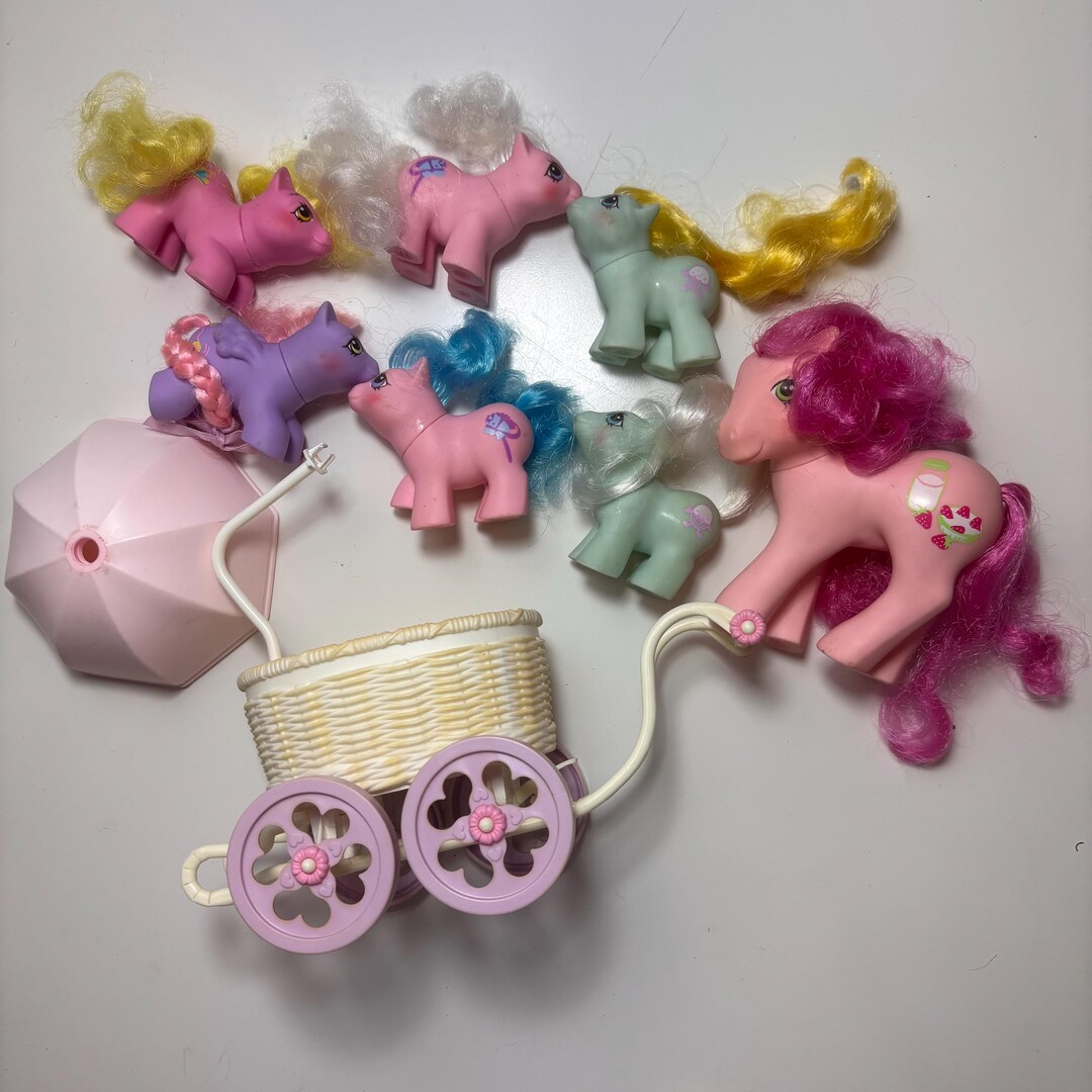 Vtg 80s G1 MY LITTLE PONY Lot // Vintage Set of 8 Baby Ponies and ...