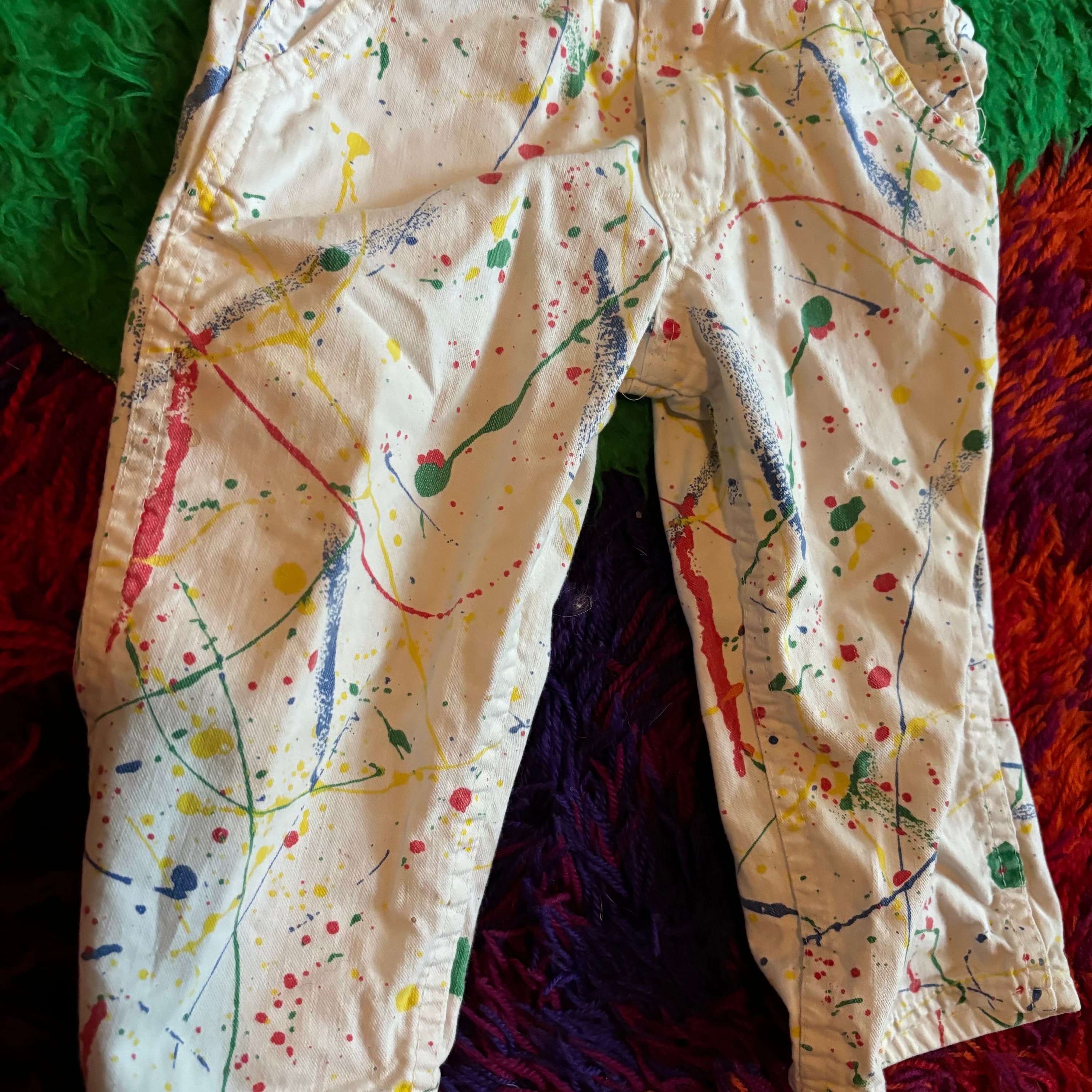 Vtg 80s OSHKOSH B'gosh PAINT SPLATTER Overalls // Vintage Size 2T Made ...