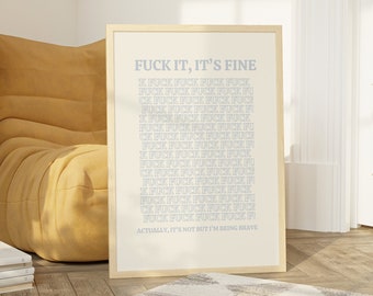 Oh Shit Digital Print, Gen Z Wall Art, Gen Z Decor, Millennial Wall Art for Apartment Warming ...