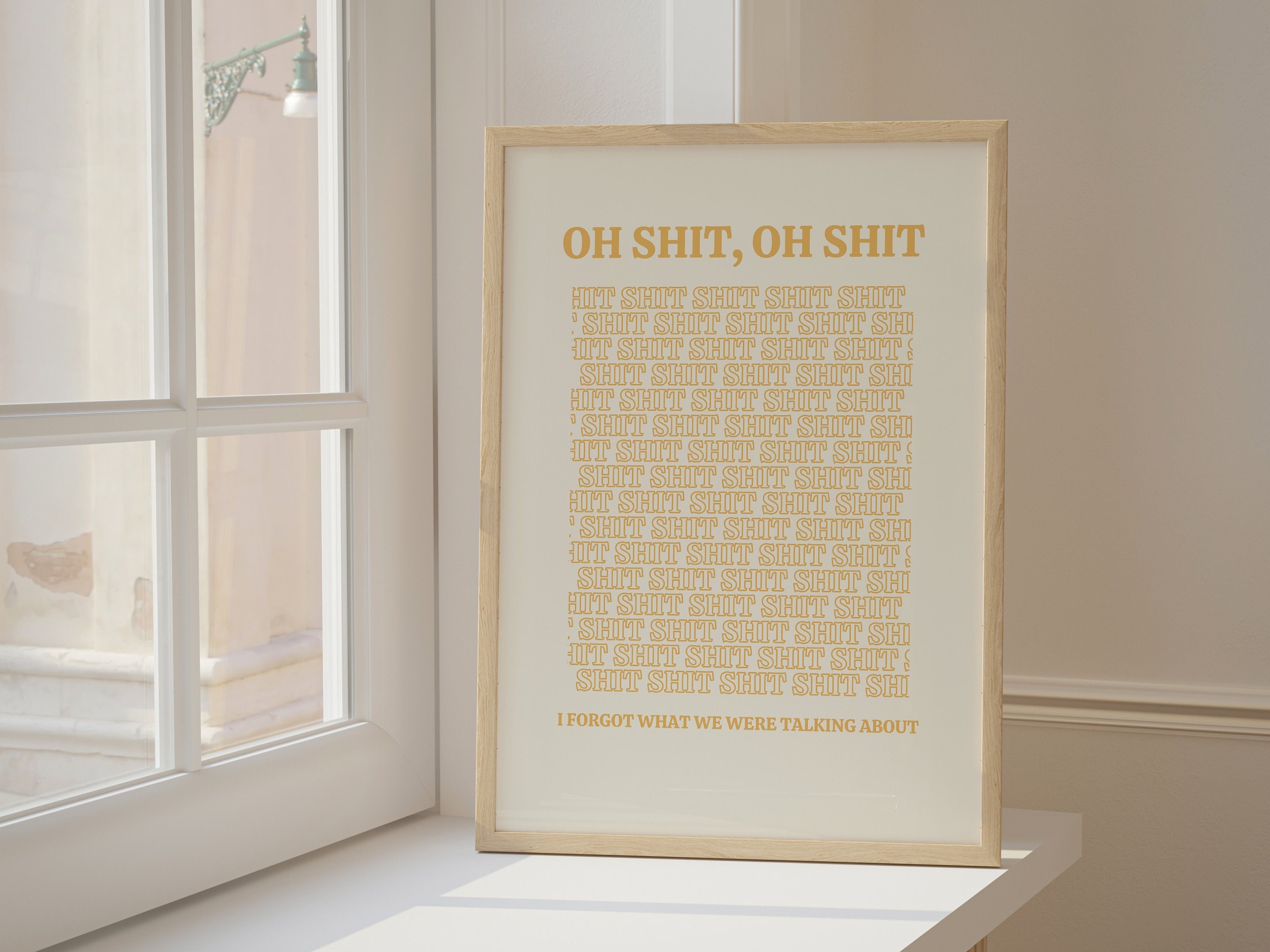 Oh Shit Digital Print, Gen Z Wall Art, Gen Z Decor, Millennial Wall Art ...