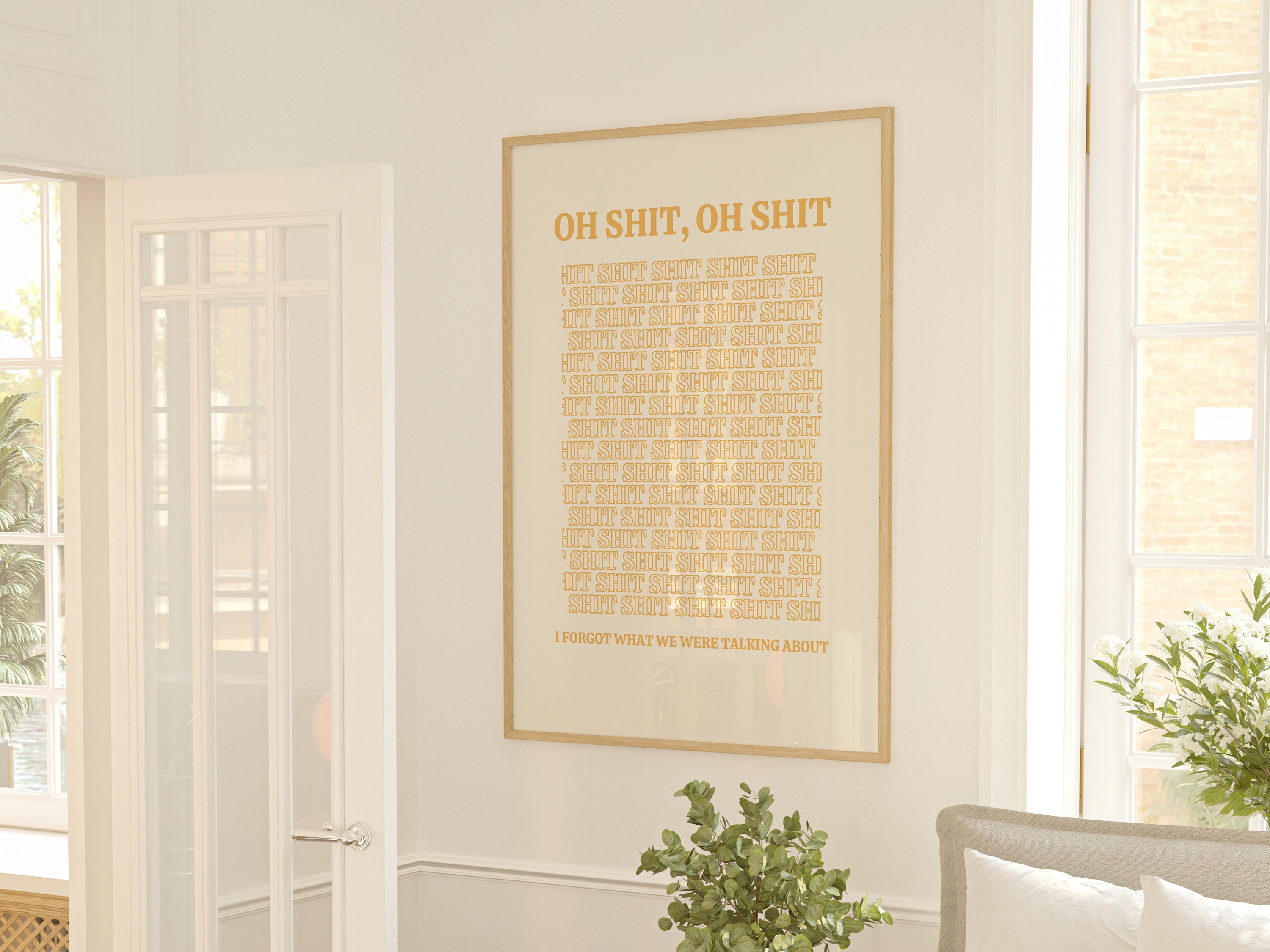 Oh Shit Digital Print, Gen Z Wall Art, Gen Z Decor, Millennial Wall Art ...