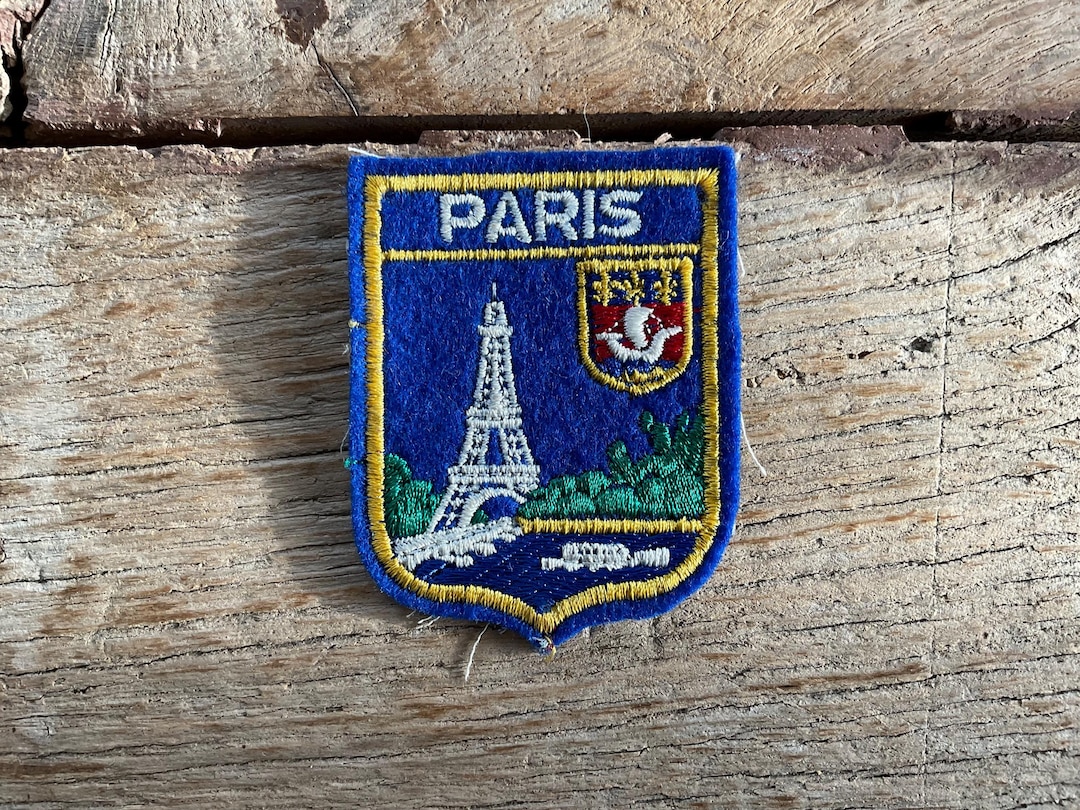 Eiffel Tower Paris Seine Vintage Travel Patch Emblem 70s Seventies ...