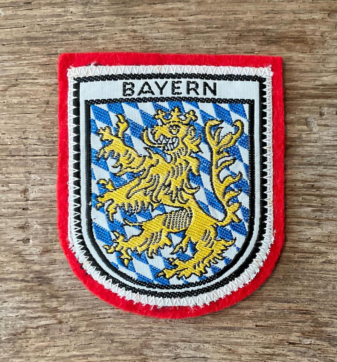 Vintage BAVARIA | Lion | Coat of Arms Germany GDR Travel Patch Emblem ...