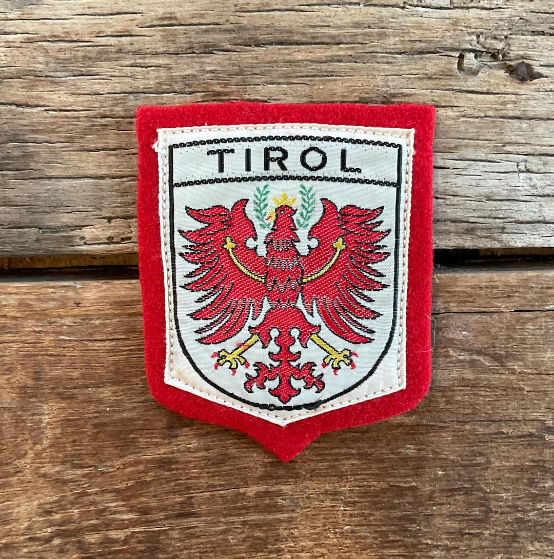 TIROL AUSTRIA Vintage Patch Coat of Arms Eagle Bird Flag Travel Patch Emblem 70s Souvenirs ...