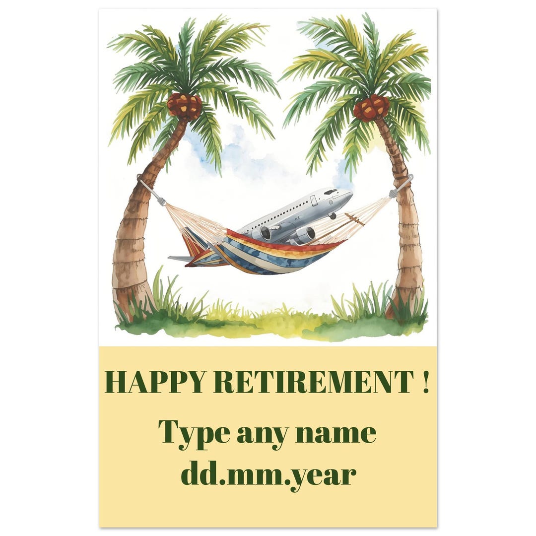 Personalized Pilot Retirement Poster – Aviation Fine Art – Custom Name ...