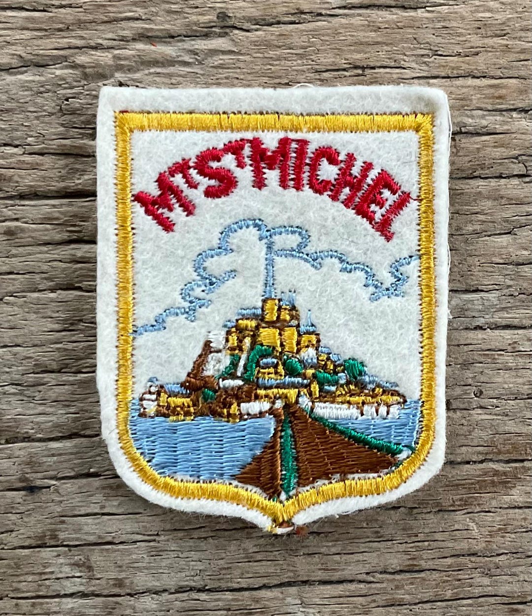 MONT SAINT-MICHEL Abbey France | Vintage Travel Patch Emblem Souvenir ...