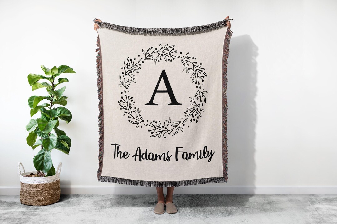 Personalized Family Name Quilt, Wedding Anniversary Gift, Christmas ...
