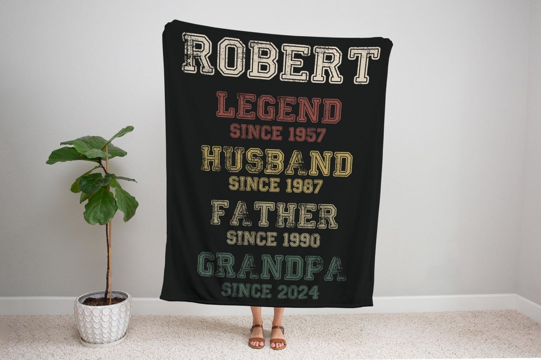 Fathers Day Gift, Custom Legend Grandpa Blanket, Personalized Blanket ...